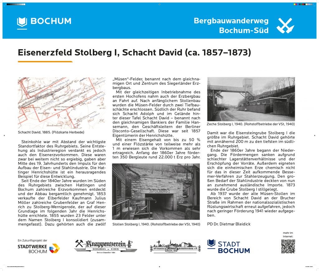 Eisenerzfeld Stolberg I, Schacht David - Stiepeler Verein für ...